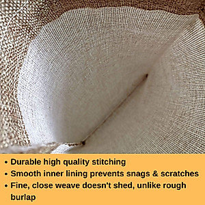 Supply Friend 10x14 Inch Burlap Bags with Drawstring - 25 Reusable Grocery, Household, Kitchen Storage, Wedding and Birthday Party Favor Goody Gift Bag/Sacks