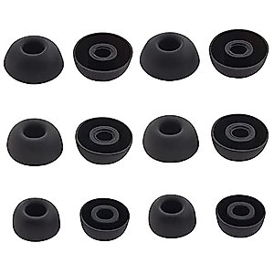 ALXCD Ear Tips Compatible with Beats Studio Buds 2021, S/M/L 3 Sizes 6 Pairs Soft Comfortable Silicone Replacement Earbuds Tips Eartips, Replacement for Beats Studio Buds 2021, 6 Pairs, Black