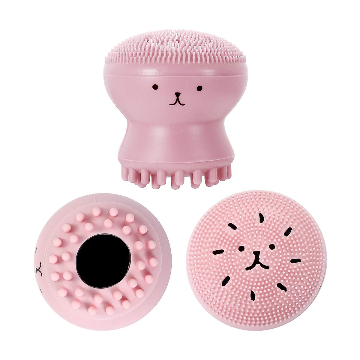 Vtrem Women's Silicone Face Scrubber: 5 Pack Octopus Face Scrubber Facial Silicone Scrubber for Face for Deep Exfoliating Massage Cleansing Brush Beauty Tools