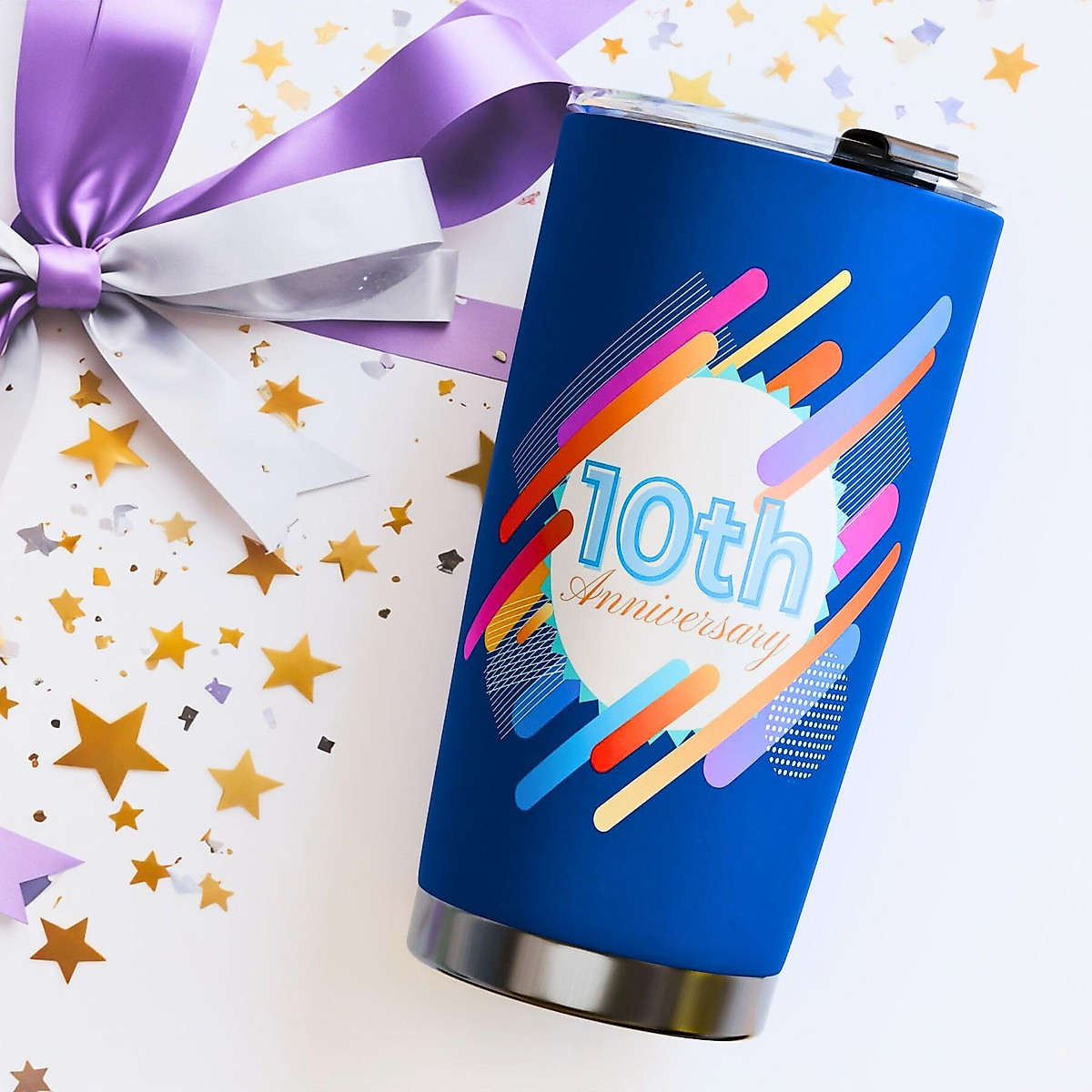 Custom Stainless Steel Tumbler - Personalized 20oz Insulated Drinkware (No Handle) - Travel Mug with Lid and Straw - Upload Your Design, Photo, or Logo - Perfect for Anniversary or Birthday Gifts