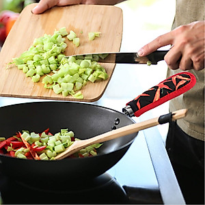 7 Pieces Hot Handle Holders Non-Slip Skillet Pot Holders Heat Resistant Non-Slip Machine Washable Handle Cover for Home Kitchen, BBQ and Baking Supplies