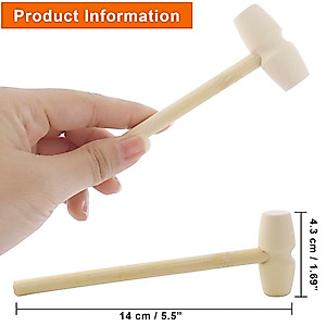 NODG 20 Pcs Mini Wooden Hammer Wooden Solid Crab Lobster Mallet Small Wooden Mallet Shell Wood Cracker Hardwood Hammer Pounding Toy for Breakable Heart Cracking Seafood Chocolate for Kids