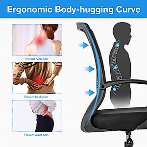 Drafting Chair Tall Ergonomic Office Chair Home Desk Chair Rolling Computer Mesh Swivel Modern Executive Task Chair with Height Adjustable Foot Rest Mid Back Lumbar Support Armrest Black