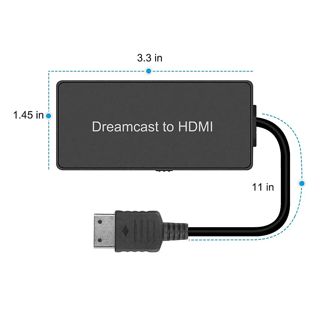 HDMI Cable for Sega DC (Sega Dreamcast Console). Convert the Native AV Signals from Dreamcast to Digital HDMI Signals. Provide the Best Signal Processing.