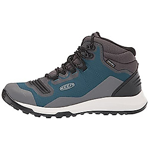 KEEN Women's Tempo Flex Mid Height Lightweight Waterproof Hiking Boot, Blue Coral/Star White, 9