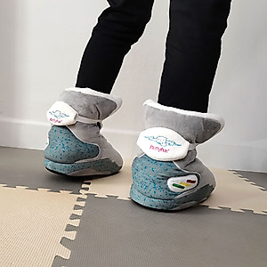 FLUFFYFUN LED lit plush Sneaker Slippers Unisex Men (9-12)