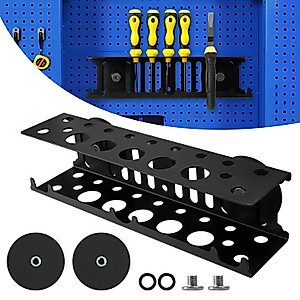 Magnetic Screwdriver Holder, Screwdriver Organizer, Magnetic Pliers Organizer, Punch-free Design is Suitable for Metal Surfaces of Various Tool Box Carts, Nail Boards, Garage Tool Racks, Workbenches