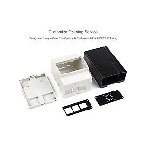 DIN Rail Case for Raspberry Pi 4, DIN Rail Mount Support, ABS Material, Clear Top Window, Large Inner Space Allows Accommodating an Extra Add-on Such as PoE HAT (D), RS485 CAN HAT etc. Easy to Use
