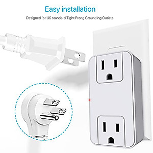 Ehaijia Thermostatically Controlled Dual Outlet, Cold Weather Thermo Plug,Automatic Switch On Below 32°F&Off Over 50°F,Free from Turn Heater On by Yourself in Freezing Weather,Save Energy and Effort
