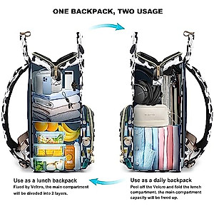 Dezcrab Checkered Lunch Backpack for Women Girls, Insulated Cooler Backpack Laptop Backpack School Backpack Bookbag Nurse Work Backpacks (Pink)