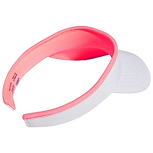 adidas womens Match visors headwear, Jersey Hats White/Acid Red, One Size US