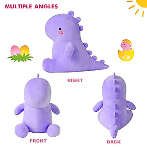 Ditucu Cute Dinosaur Stuffed Animals Toys Plush Dolls Soft Dino Plushie Birthday Gifts for Kids Girls Boys Purple 10 inch