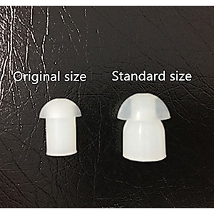 A AIRSN Replacement Mushroom Earbud Ear Tips for Motorola Kenwood Two Way Radio Coil Tube Audio Kits/Transparent Acoustic Tube Earpieces (Standard Mushroom)