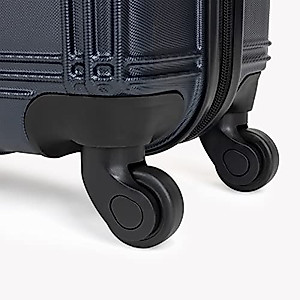 Ben Sherman Nottingham Lightweight Hardside 4-Wheel Spinner Travel Luggage, Naval, 28-Inch Checked