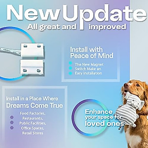 DuraSteel Wall Mounted Air Curtain Fan - White 36 Inch Air Door - UL Certified Heavy Duty - Commercial Super Power Indoor Over Door Fan with Door Magnetic Switch by Aerial Titan-2