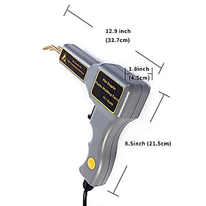 Welding Hot Stapler Plastic Repair Car Bumper Fender Dashboard Acrylics Implant Nail Welder Professional Kit US Plug for Auto Body Collision Cracks Repairing Machine Portable Tool New (Gray)