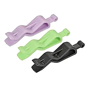 MECCANIXITY Garbage Bin Clip, Kitchen Trash Can Bag Clips Waste Basket Garbage Bin Clamp Bag Clip Black Green Purple 9in3 Set