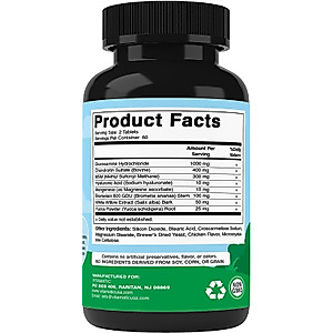 Vitamatic Maximum Strength Joint & Hip Health Supplement for Dogs - 120 Chicken Flavored Tablets - Made with: Glucosamine, Chondroitin, MSM, Hyaluronic Acid, Manganese, Bromelain. White Willow & Yucca