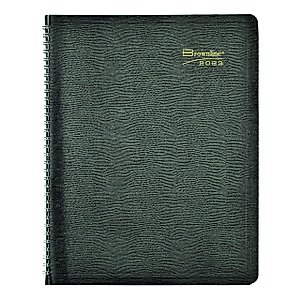 Brownline 2023 Essential Monthly Planner, 16 Months, September 2022 to December 2023, Twin-Wire Binding, 11" x 8.5", Black (CB1260.BLK-23)