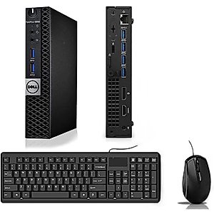 Dell OptiPlex 5050 Micro Form Factor (Intel Core i5-6500T, 16GB DDR4, 256GB SSD) WiFi, DP, HDMI, Windows 10 Pro (Renewed)