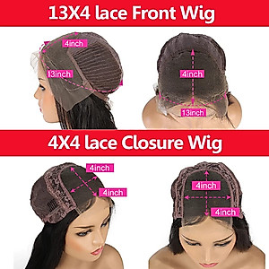 13x4 Lace Front Wigs with Baby Hair Brown Color Brazilian Remy Human Hair Wig for Women Body Wave Glueless Lace Wig (24inches, Brown Color)