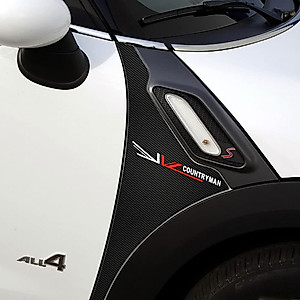 2pcs Fender Section Side Scuttles Vinyl Decal Stickers for Mini 1st Generation Countryman R60 2010-2016 (5D Carbon Fiber Pattern Black)