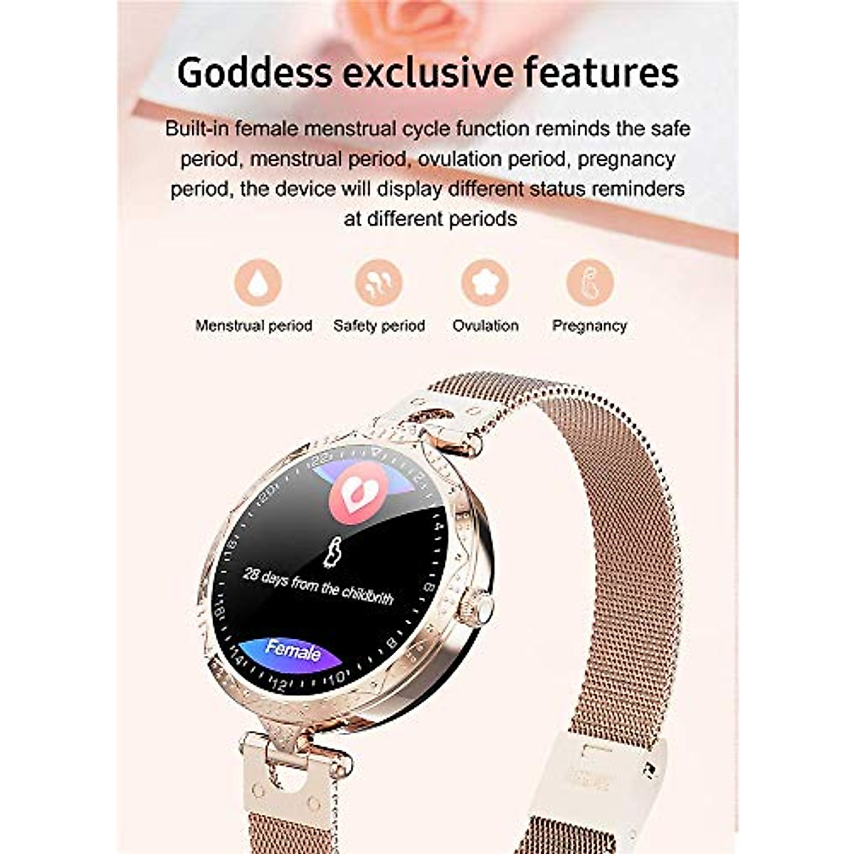 Smart Watch for Women,Fitness Tracker with Blood Pressure Heart Rate Waterproof Bluetooth Pedometer Sleep,Sport Activity Tracker Compatible for iOS Android Phones,(Silver Gray)