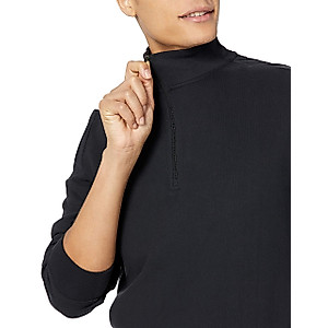 Amazon Essentials Men's Lightweight French Terry Quarter-Zip Mock Neck Sweatshirt, Black, XX-Large