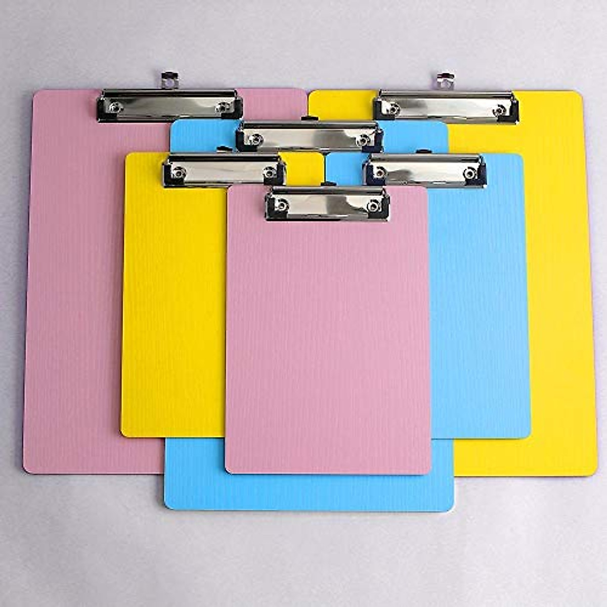Office Supply Clipboard 4PCS A4 A5 Clipboard Wood Stationery Writing Pad Board Clip Stationary School Office Supply Accessory Exam File Storage Kit Durable Low Profile Clip ( Color : Blue A5 4pcs )