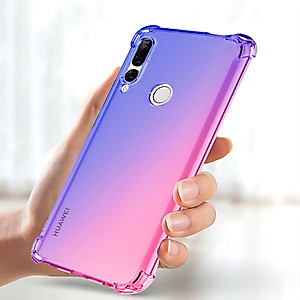 Gufuwo Case for Huawei Y9 Prime 2019/Honor 9X/P Smart Z STK-LX1 Cute Case Girls Women, Gradient Slim Anti Scratch Soft TPU Phone Cover Shockproof Protective Case for Huawei Y9 Prime 2019 (Blue/Pink)