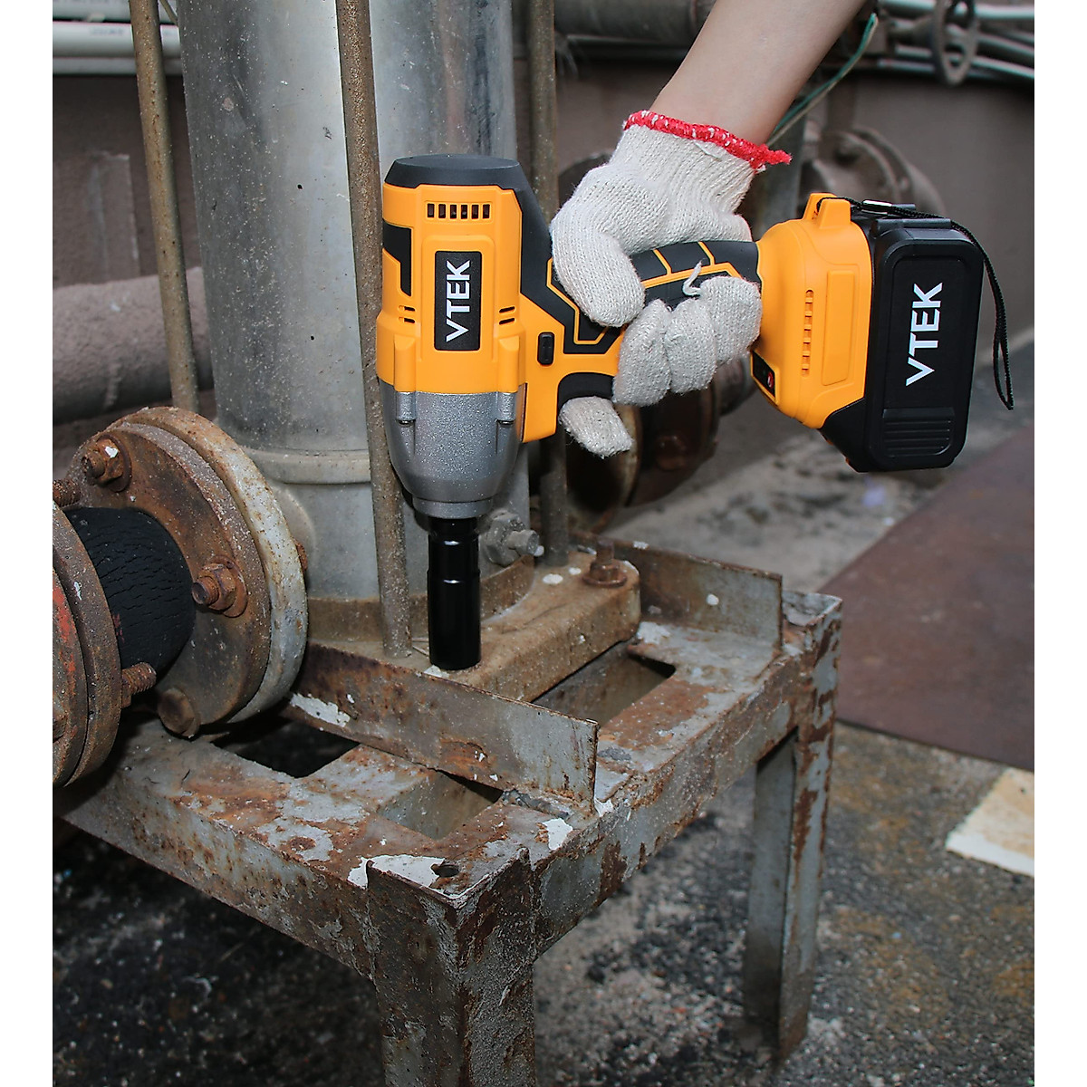 VTEK Brushless Impact Wrench 1/2 Inch Chuck,Max Torque 700N.m Cordless Impact Wrench 515 ft-lbs,Impact Gun for Car Tiers…