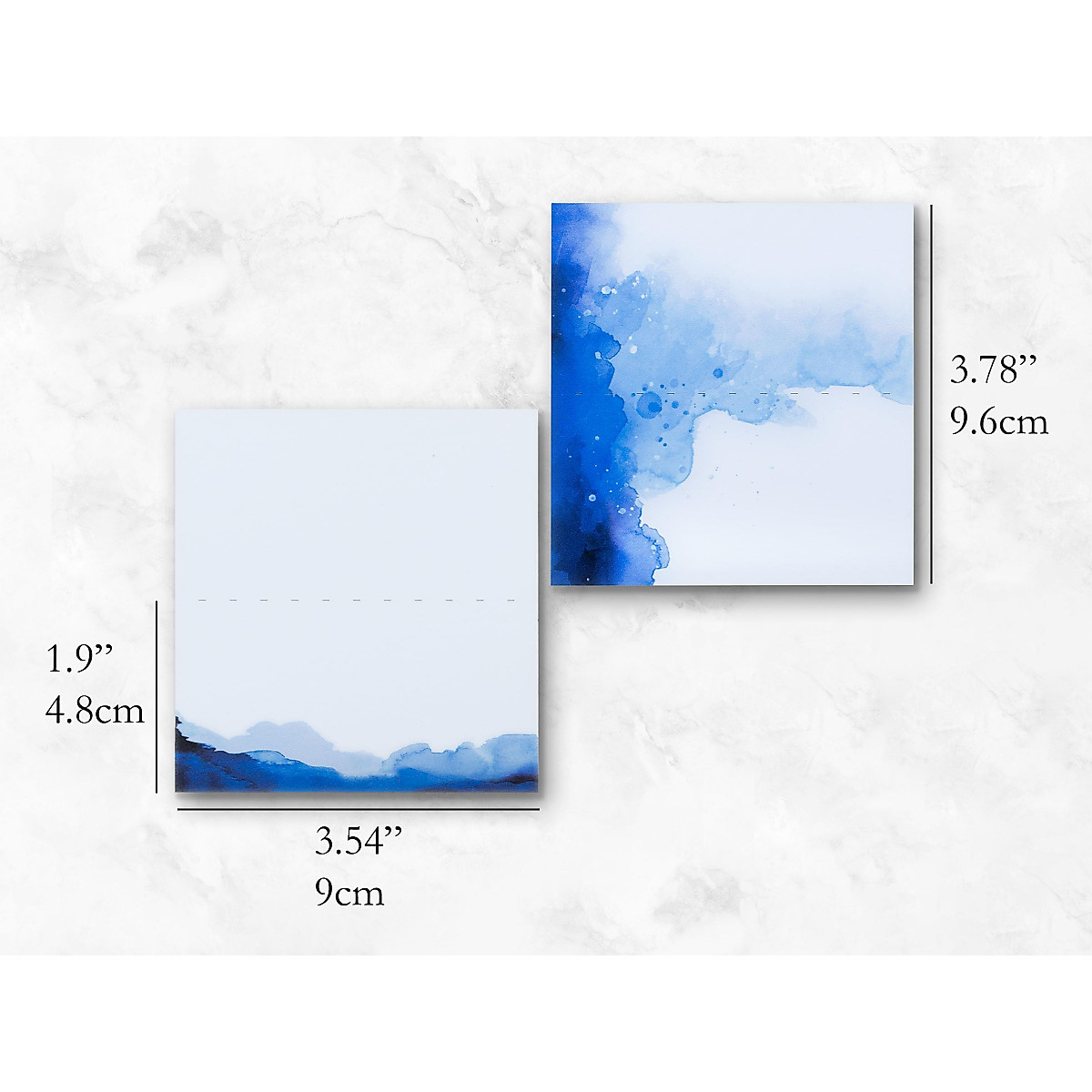 Summer-Ray 48 Navy Blue Watercolor Place Cards Wedding Seating Table Card Escort Card (Single Sided)