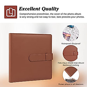 256 Photos Album for Fujifilm Instax Mini Camera, Polaroid 2”x3” ZINK Pictures, 2x3 Photo Album Book for Fujifilm Instax Mini 11 12 9 90 70 40 8 Instant Camera, Polaroid Snap PIC-300 Z2300 Camera (Brown)