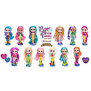 Bright Fairy Friends BFF Mermaid Doll with Color Change Wings, 4 Surprise Mermaid Accessories, Motion Activated Light up Jar, Ideal Nightlight for Kids, Gifts for Kids 3 Years and Older