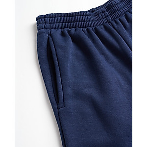 Quad Seven Boys' Fleece Jogger Set - 2 Piece Basic Solid Full Zip Hoodie and Sweatpants for Boys (Size: 8-18), Size 8-10, Navy