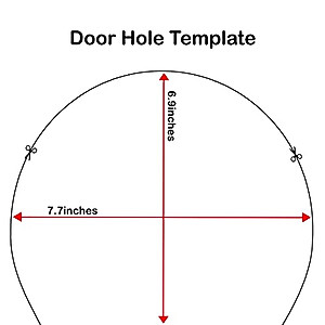 FICUSWIN Cat Door Interior Door, Pet Door with Removable Cleaning Grooming Brush, Large Pet Cat Pass for Adult Cats up to 35 Lbs,Indoor Pet Door for Wall Easy to Install, Safe Material