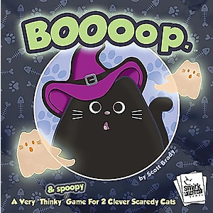 BOOoop by Smirk & Dagger: Adorable 2 Player Strategy Board Game, with 34 Cat and Kitten Pieces, Halloween Edition with New Ghost Cats, A Great Gift for Couples, Family, Adults and Kids Ages 10 and Up