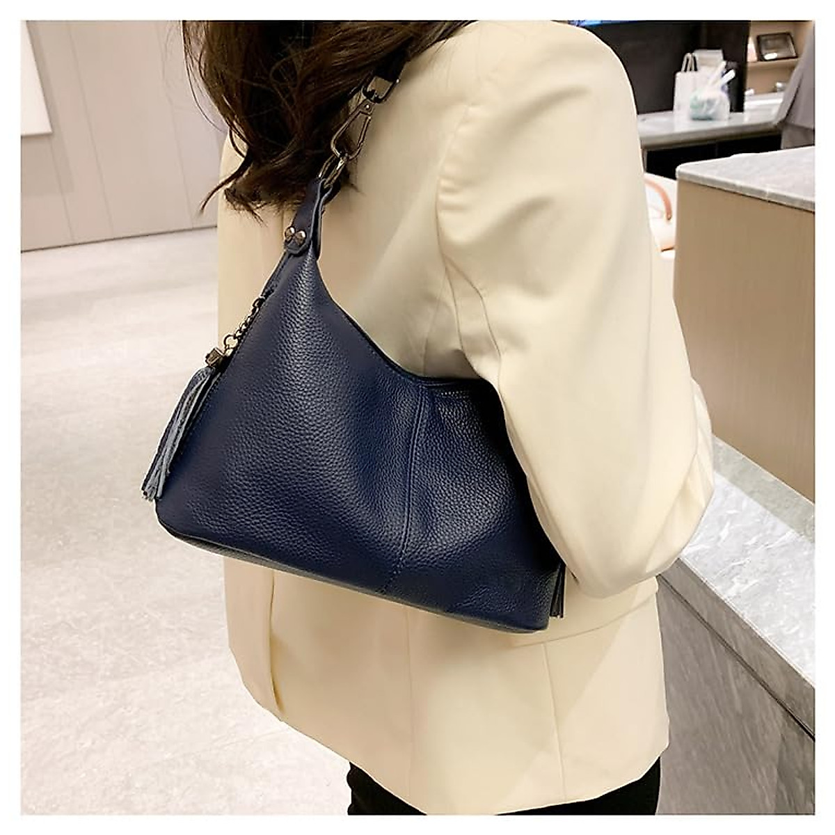 Genuine Leather Crossbody Bags for Women Hobo Purses and Handbags Ladies Shoulder Crossbody Purse