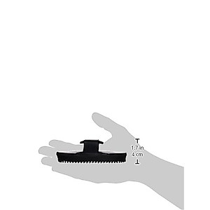 Horse & Livestock Prime 54056 054056 Soft Rubber Curry Brush for Horses, Black, Small