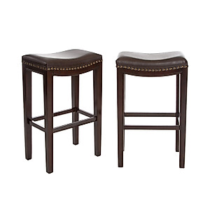 Christopher Knight Home Avondale Backless Bar Stools, 2-Pcs Set, Brown