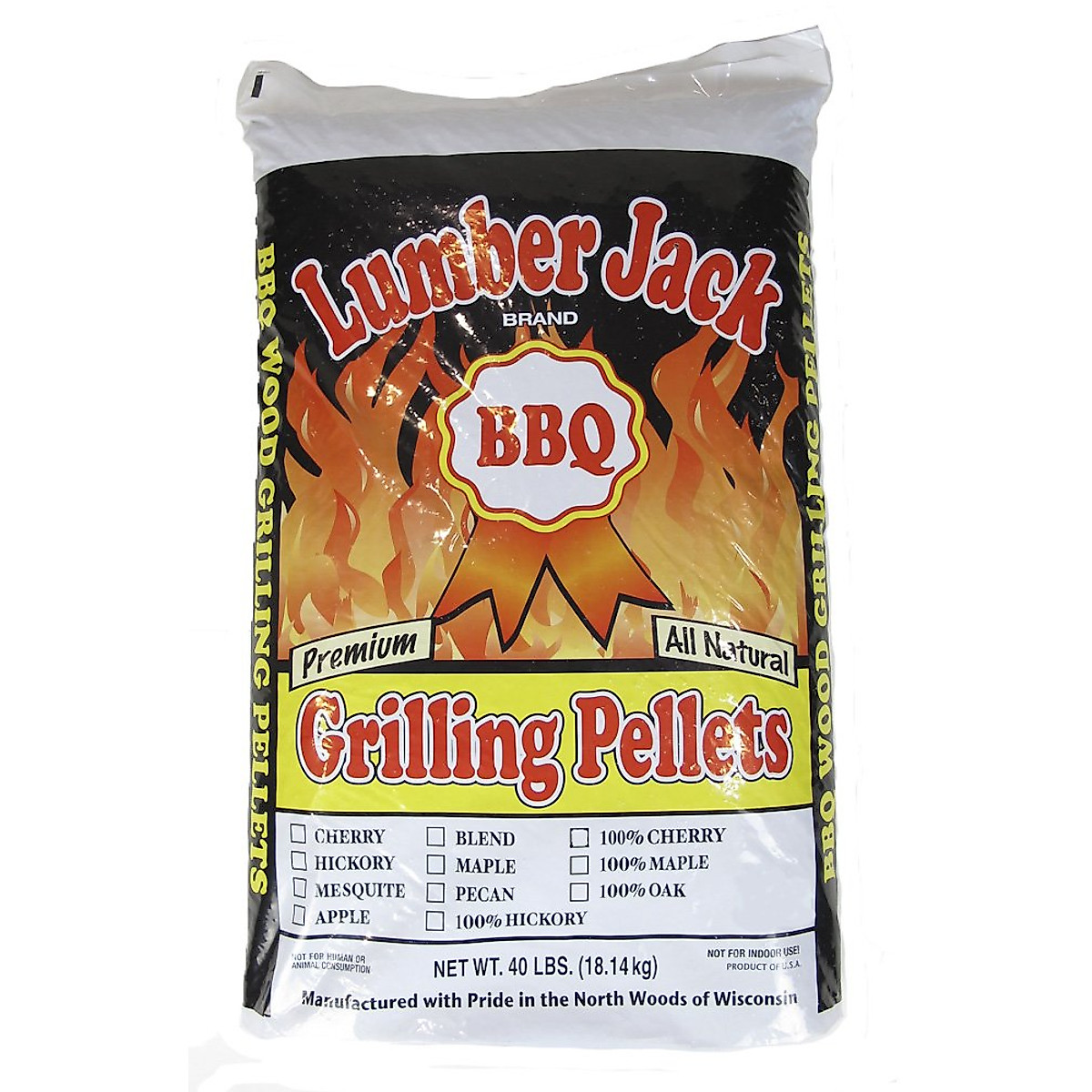 Lumber Jack 100-Percent Cherry Wood BBQ Grilling Pellets, 40-Pound Bag (Discontinued by Manufacturer)