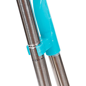 HOLIDYOYO Broom and Dustpan Set with Long Handle Stainless Steel Broomstick Standing Dust Pan for Floor Home Office Lobby A