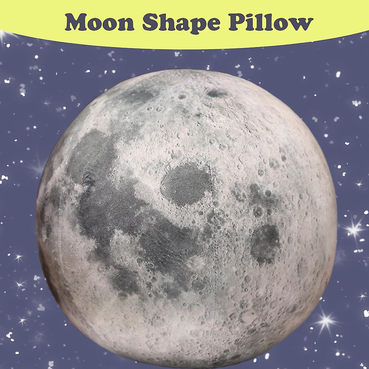 ELAINREN Super Cute Moon Plush Soft Pillow, Learning Science Astronomy Space Solar System Educational Stuffed Blue Planet Toys-10.6Inch