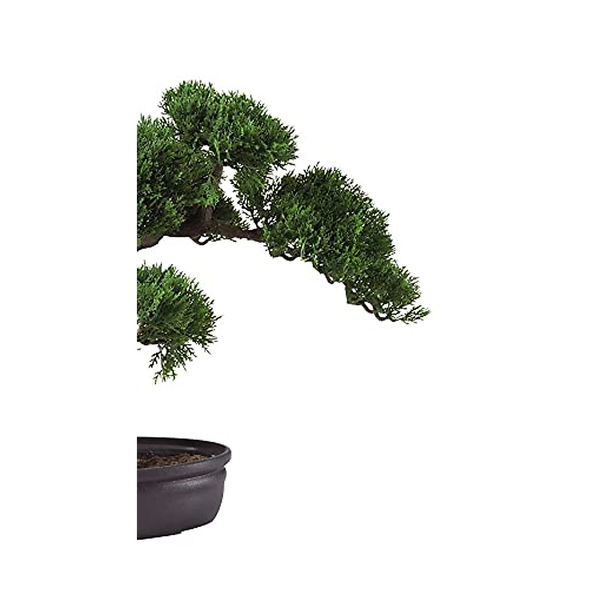Nearly Natural 4106 16in. Cedar Bonsai Silk Plant,Green