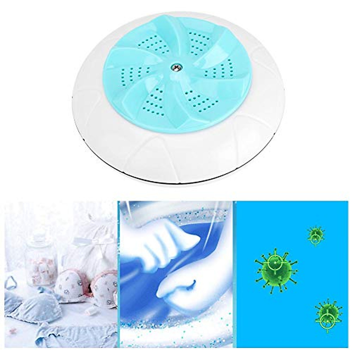 Ultrasound Turbo Washing Machine, Mini Portable Mini Washing Machine, for Home Travel Business Trip Camping Apartments Dorms(green)