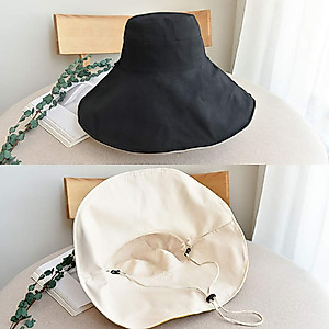FaroDor Women's Supersized Reversible Hat UV Sun Protection Wide Brim Foldable Floppy Bucket Hat