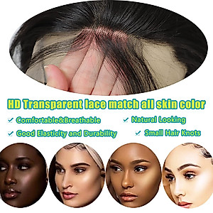 Yogurtgirl 13x4 Lace Front Wigs Human Hair, 20Inch Glueless Human Hair Wigs for Black Women, HD Transparent Body Wave Lace Front Wigs Human Hair Pre Plucked with Baby Hair, 180% Density Glueless Wigs.
