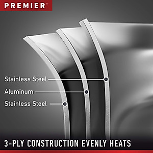 Calphalon Premier Stainless Steel Cookware, 6-Quart Stockpot with Cover