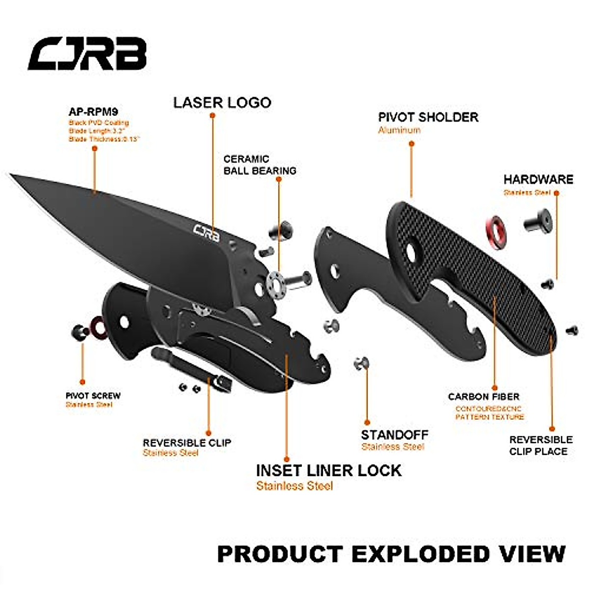 CJRB Feldspar Big Bundled with Small Black Great EDC Knife Companion