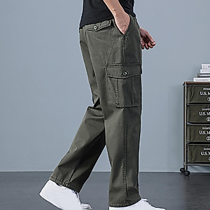 Men's Sherpa Fleece Lined Cargo Pant Outdoor Casual Military Combat Work Ski Hiking Pants Thermal Hiking Pants Winter Mens Pants Cargo Pantalones De Hombre Cortos Army Green